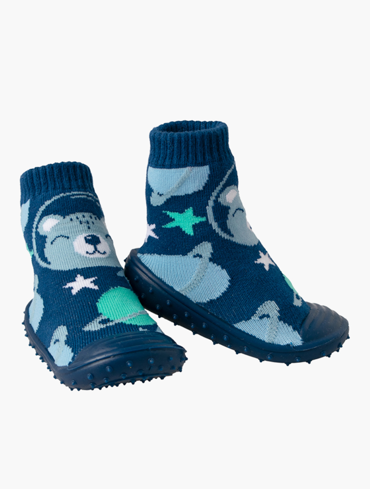 Shop Fashionation Infants Space Bear Rubber Sole Booties for Kids from ...