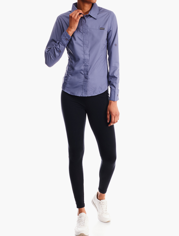 Shop First Ascent Blue Head Lizzard Venture Long Sleeve Shirt for Women ...