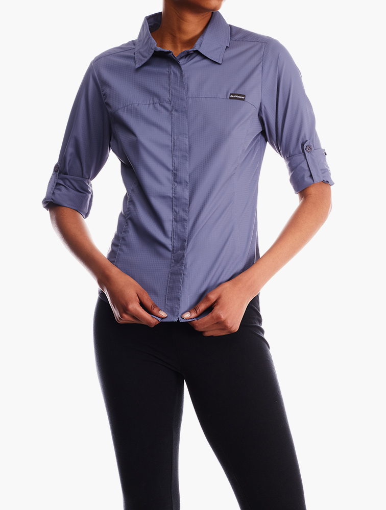 Shop First Ascent Blue Head Lizzard Venture Long Sleeve Shirt for Women ...