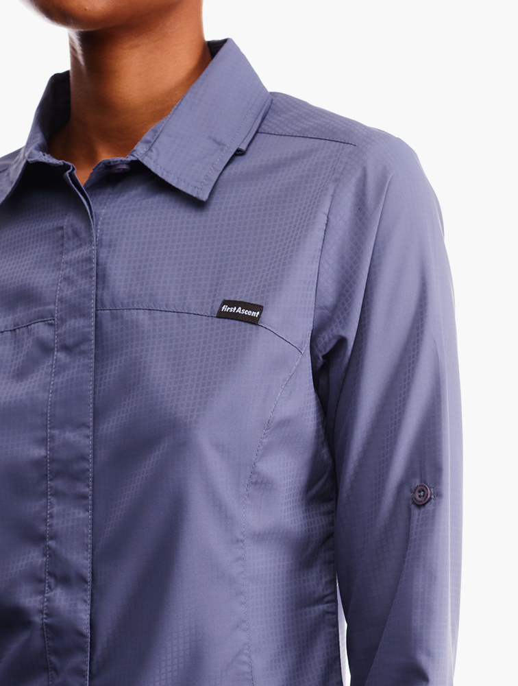 Shop First Ascent Blue Head Lizzard Venture Long Sleeve Shirt for Women ...