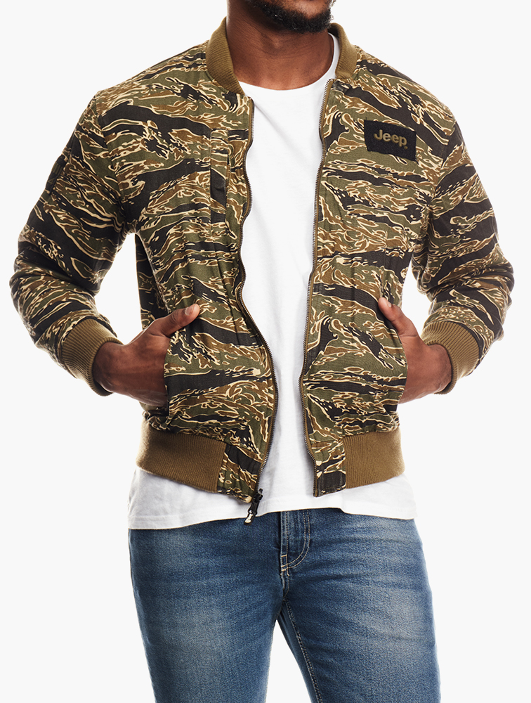 Shop Jeep Fatigue Reversible Bomber Jacket for Men from MyRunway.co.za