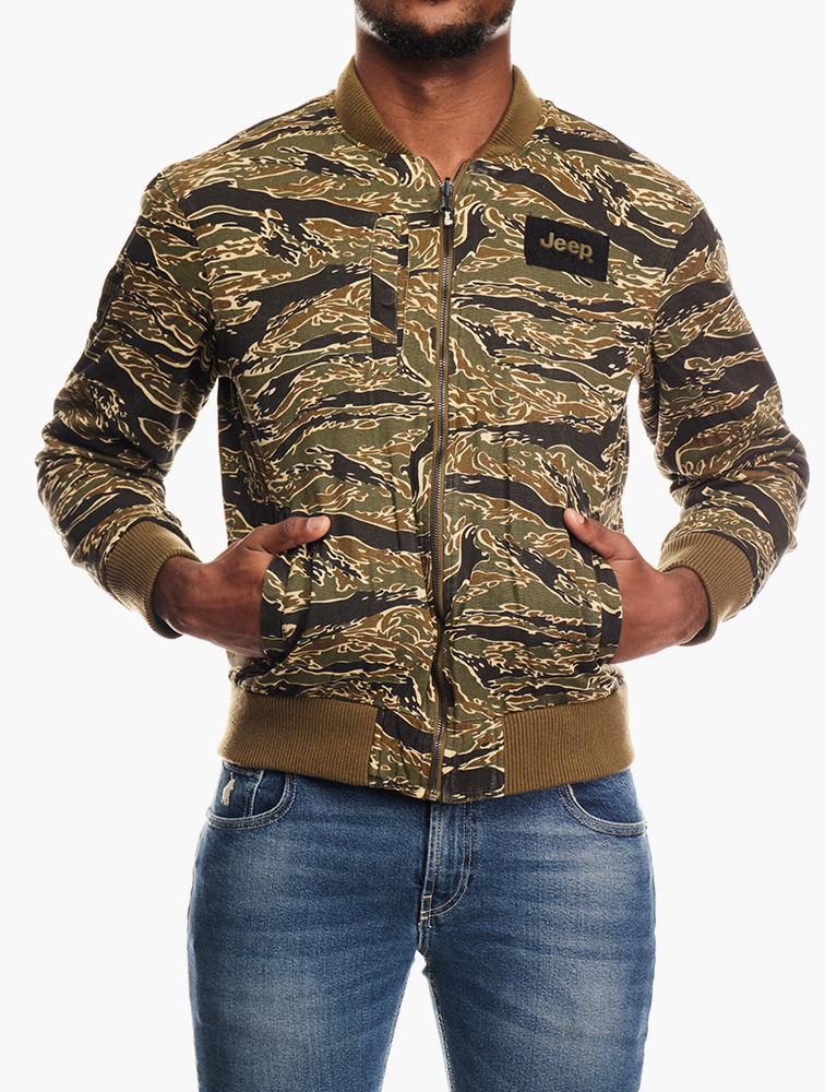 Shop Jeep Fatigue Reversible Bomber Jacket for Men from MyRunway.co.za