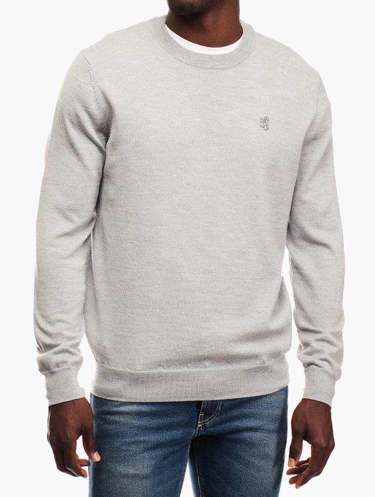 MyRunway | Shop Pringle of Scotland Light Grey Crew Neck Merino ...