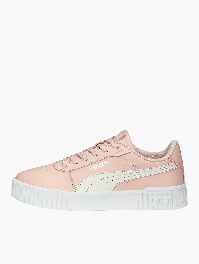 Shop PUMA Rose Dust, Warm White & Silver Carina 2.0 Sneakers for Women ...