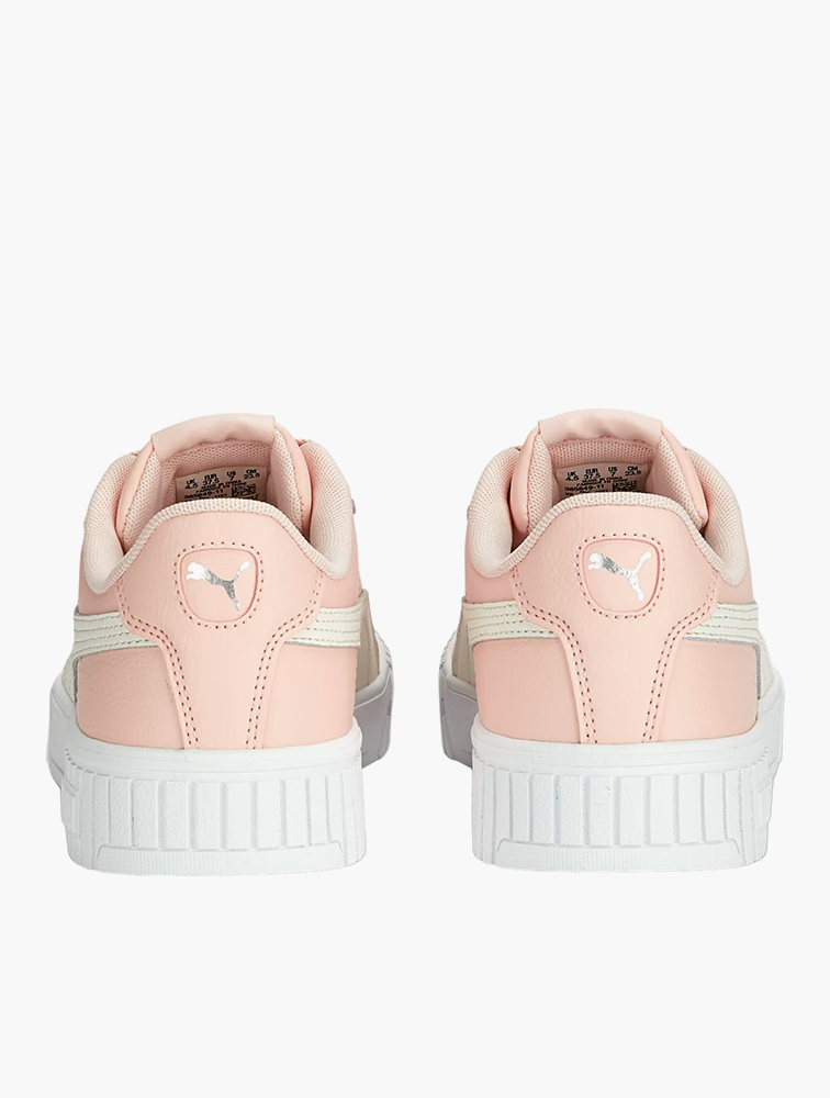 Shop PUMA Rose Dust, Warm White & Silver Carina 2.0 Sneakers for Women ...