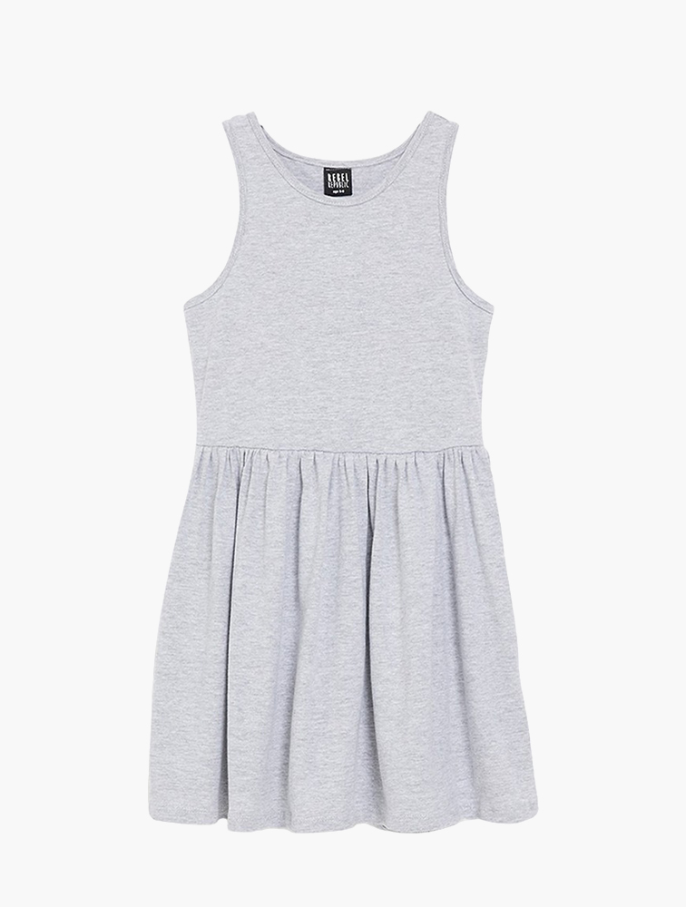 Shop Rebel Republic Tween Girls Sleeveless Dress - Grey Melange for ...