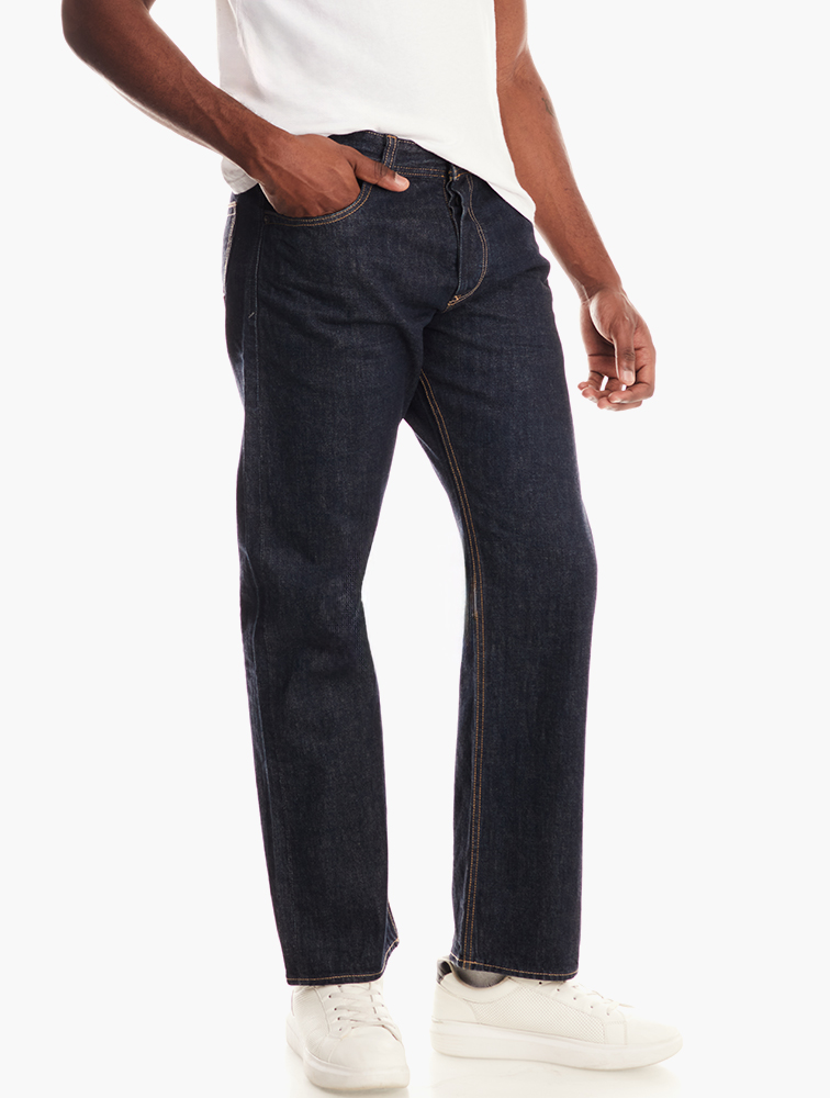 Shop Timberland Blue Ellsworth Selvedge Straight Fit Denim Jeans for ...