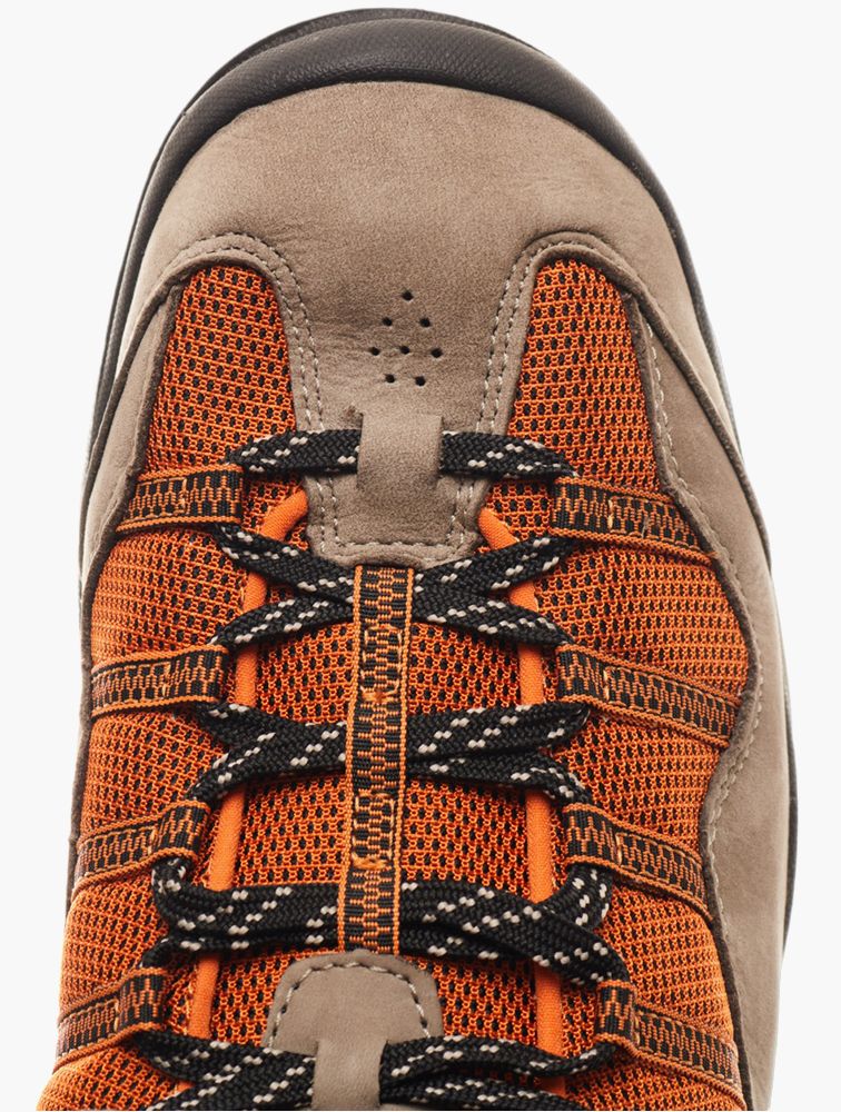 Shop Timberland Grey & Orange Ek Intervale Leather Sneakers for Men ...